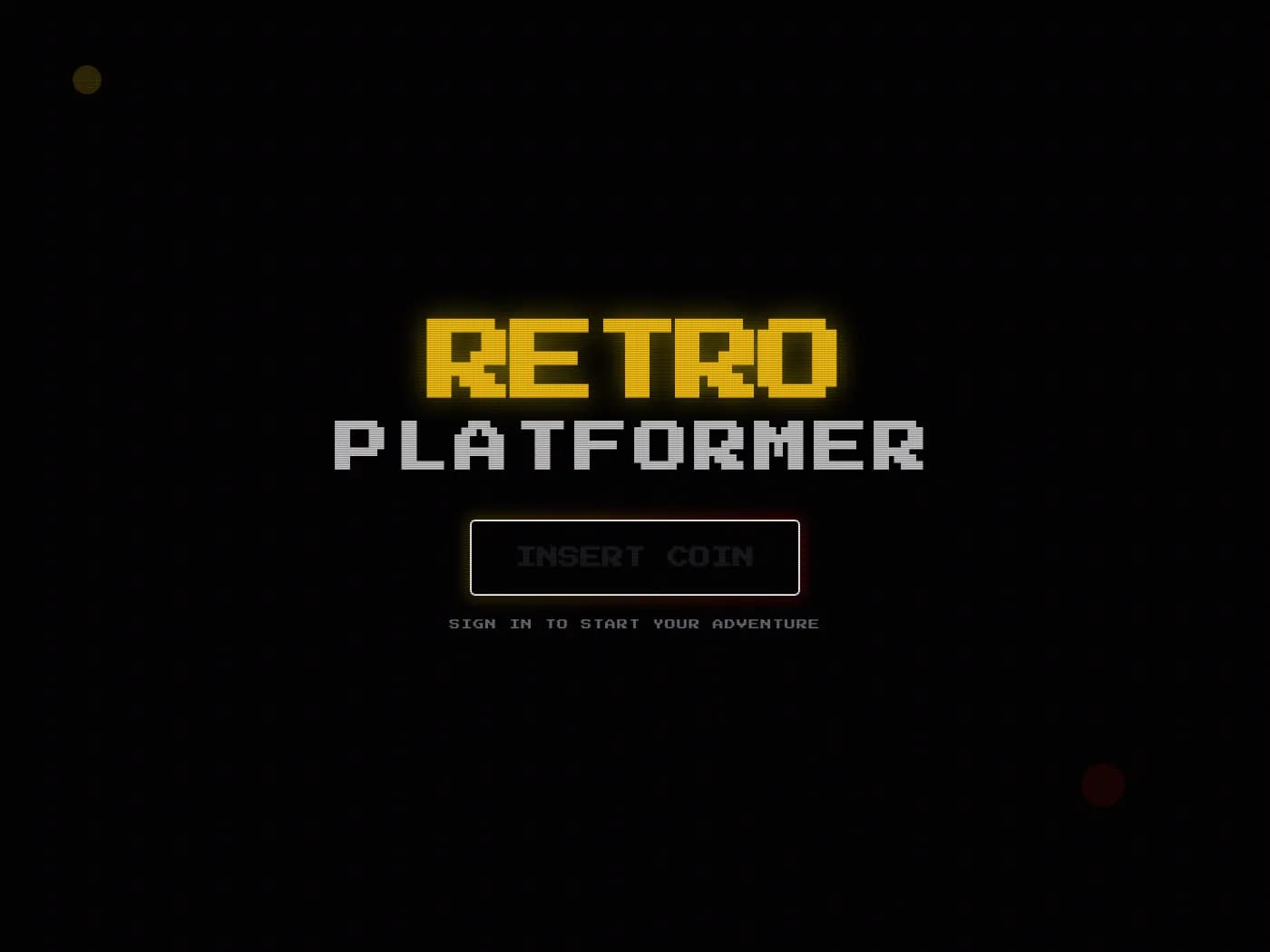 Retro Game Platformer