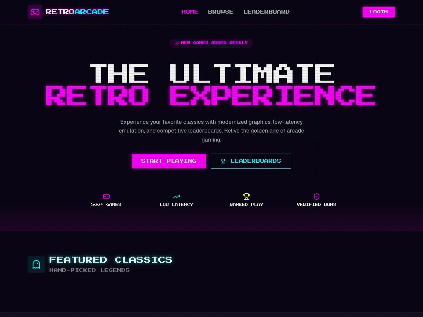 Retro Arcade Enhanced