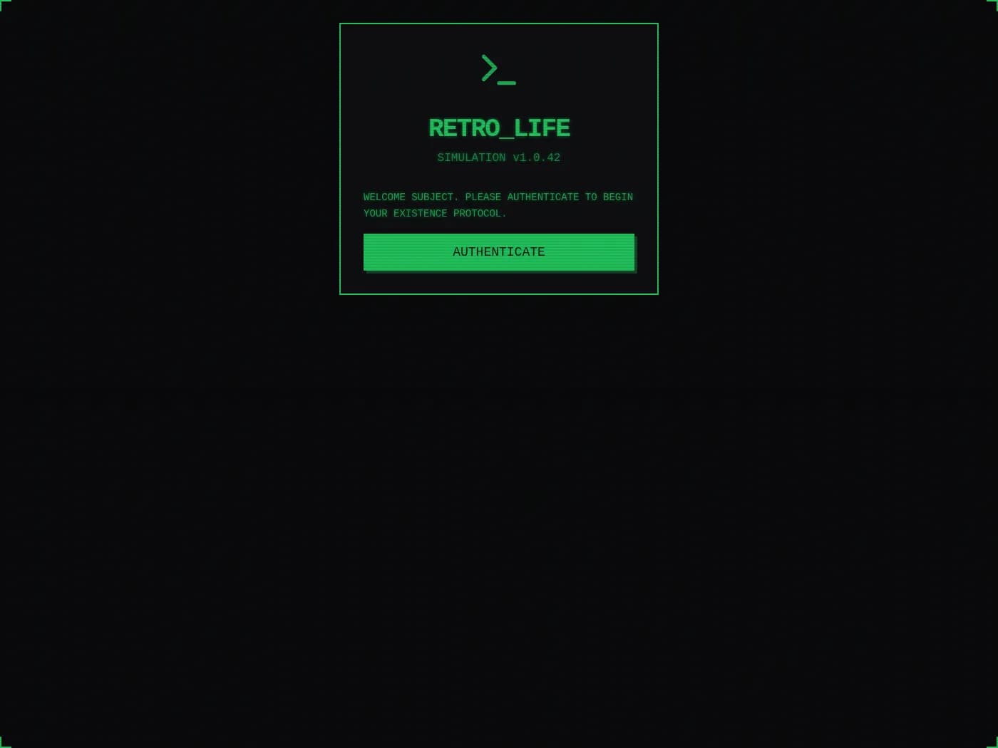 Retro Life Simulator