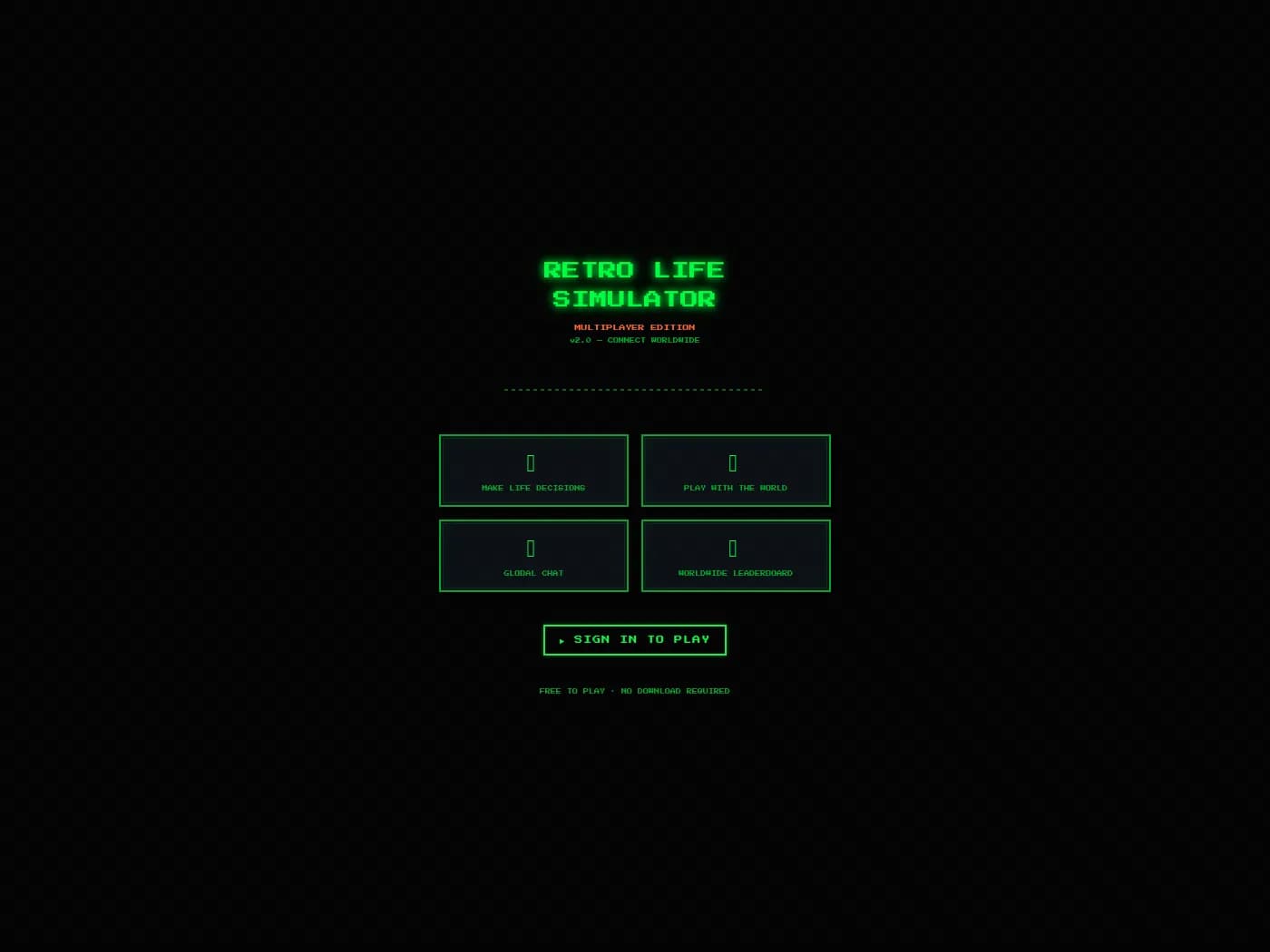 Retro Life Simulator
