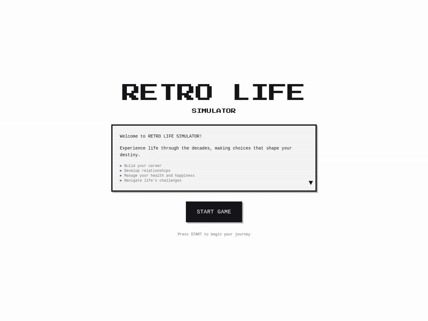 Retro Life Simulator