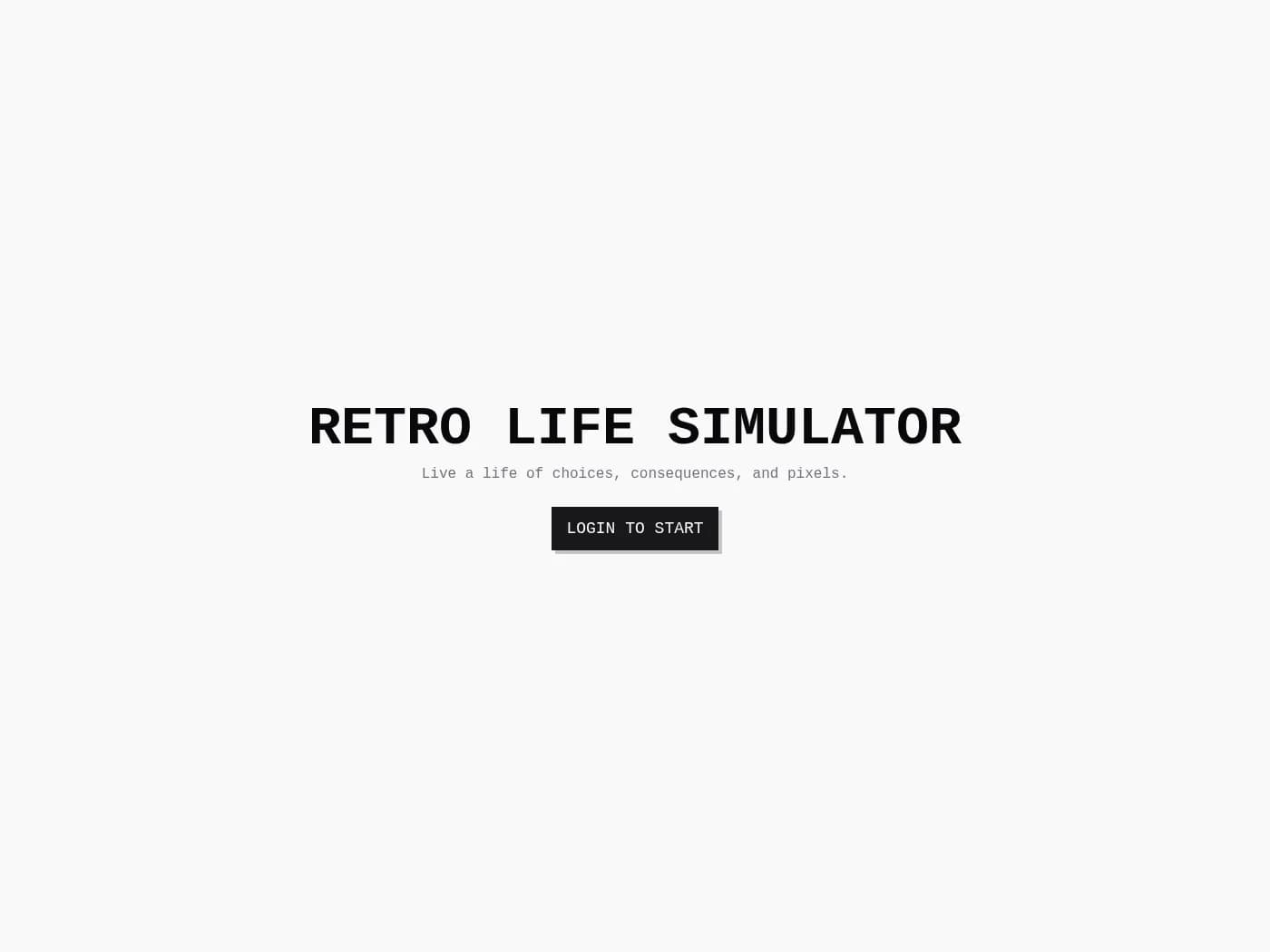 Retro Life Simulator
