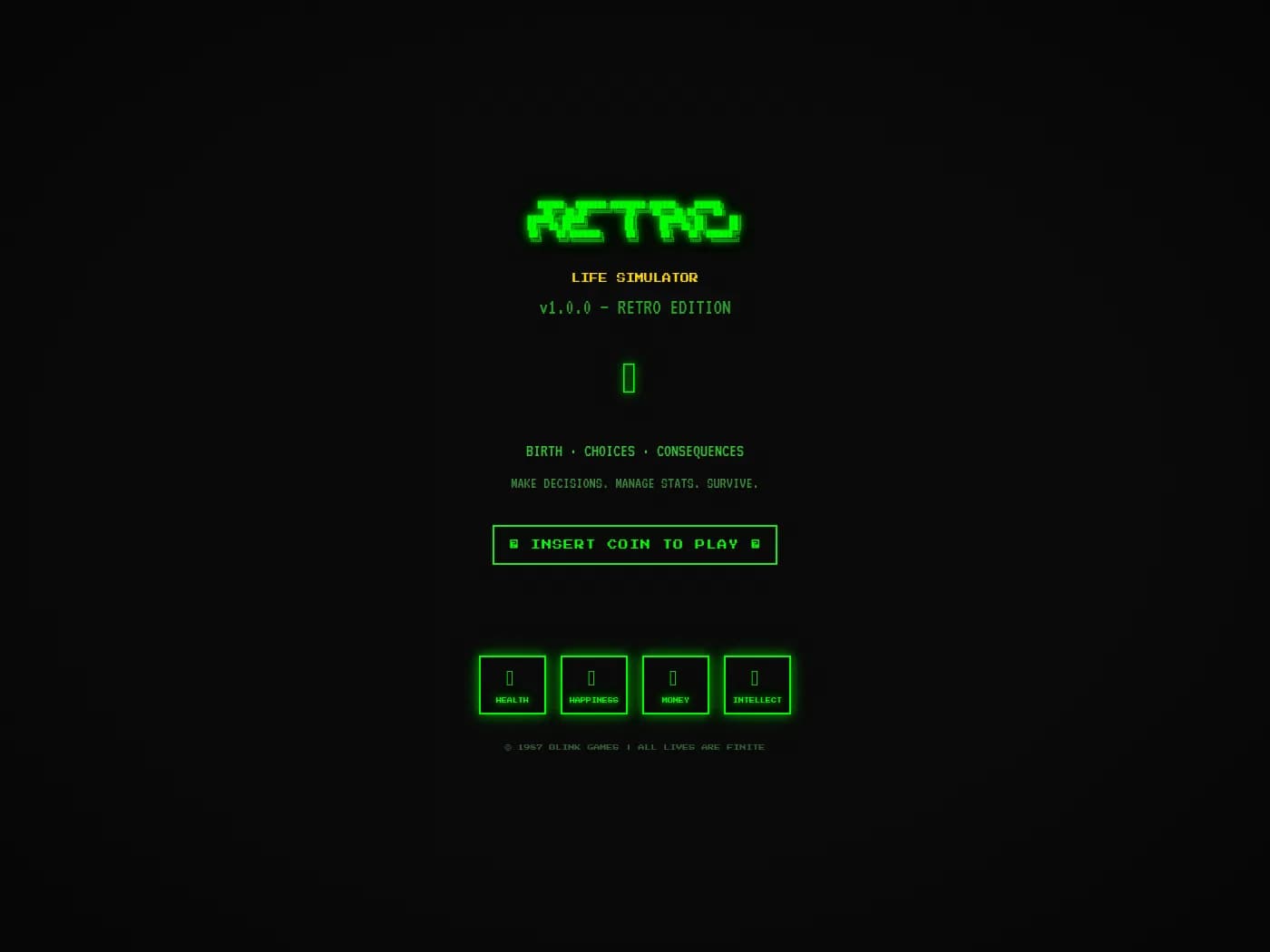 Retro Life Simulator