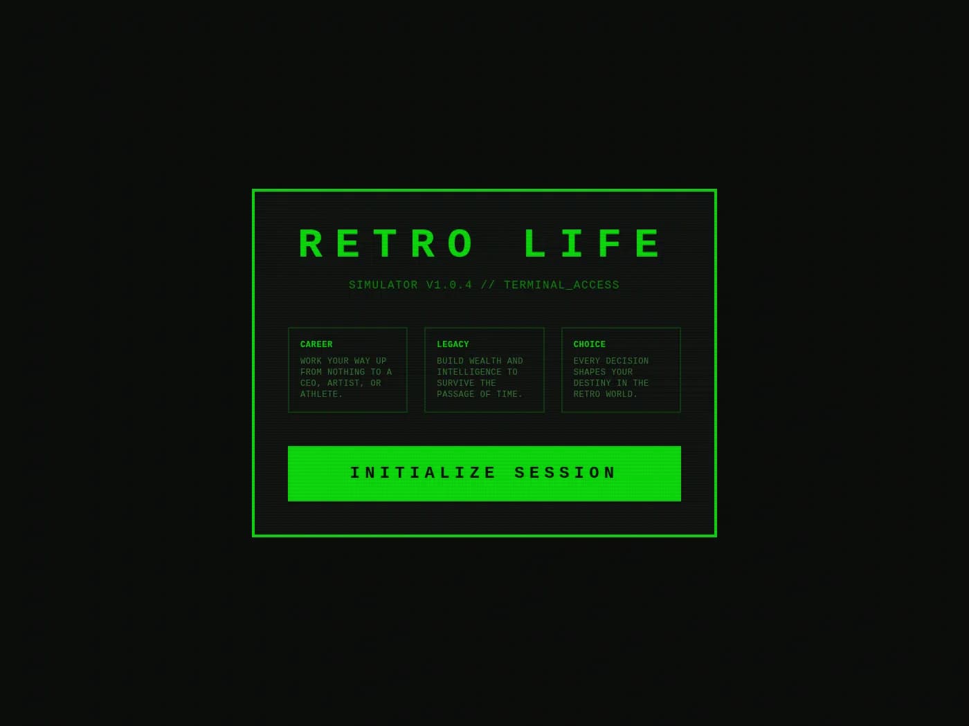 Retro Life Simulator