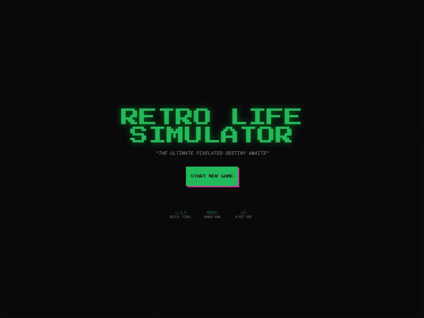 Retro Life Simulator