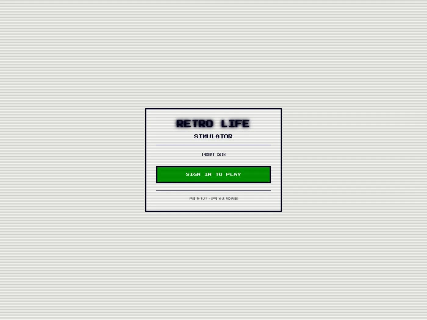 Retro Life Simulator