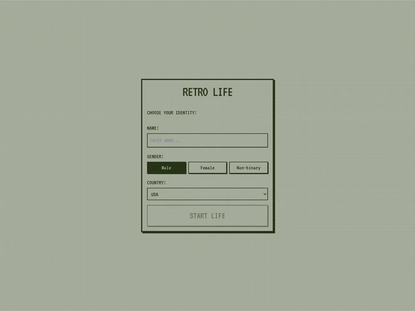 Retro Life Simulator