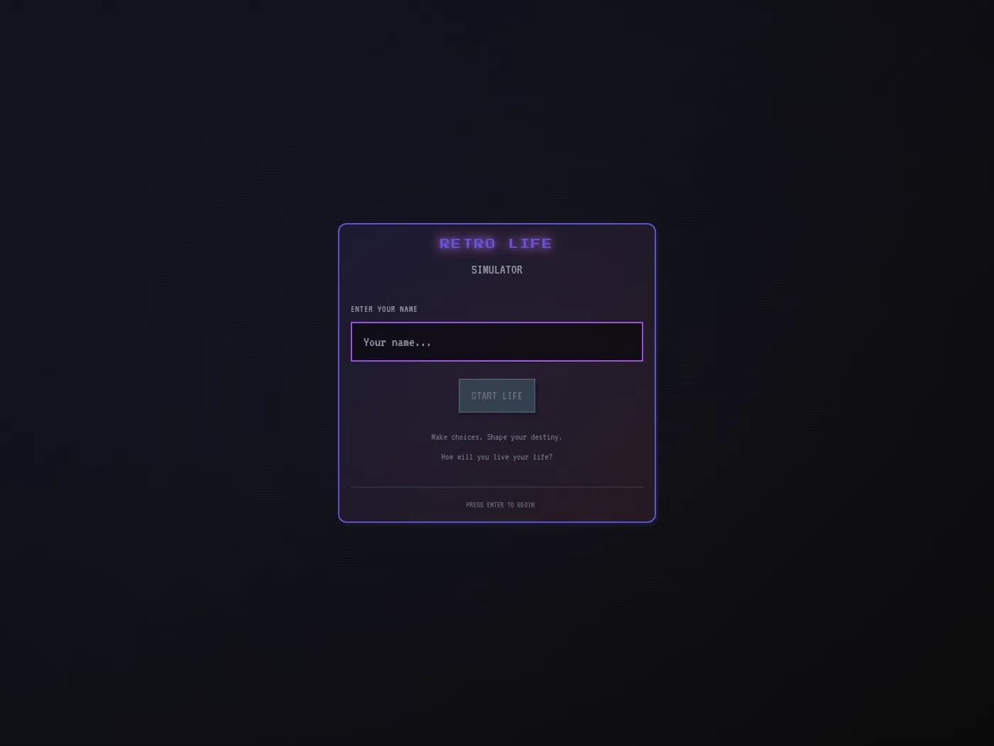 Retro Life Simulator