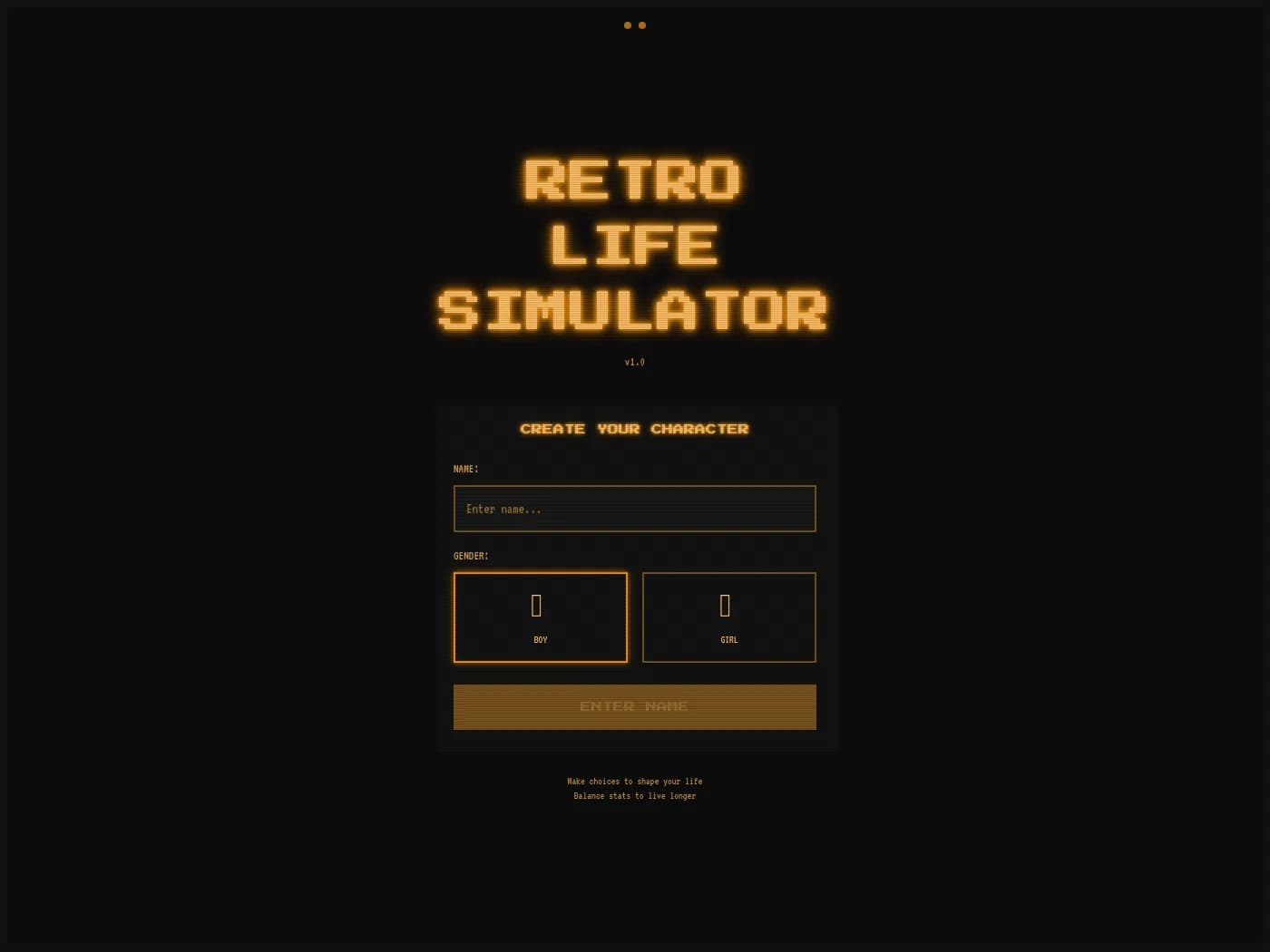 Retro Life Simulator