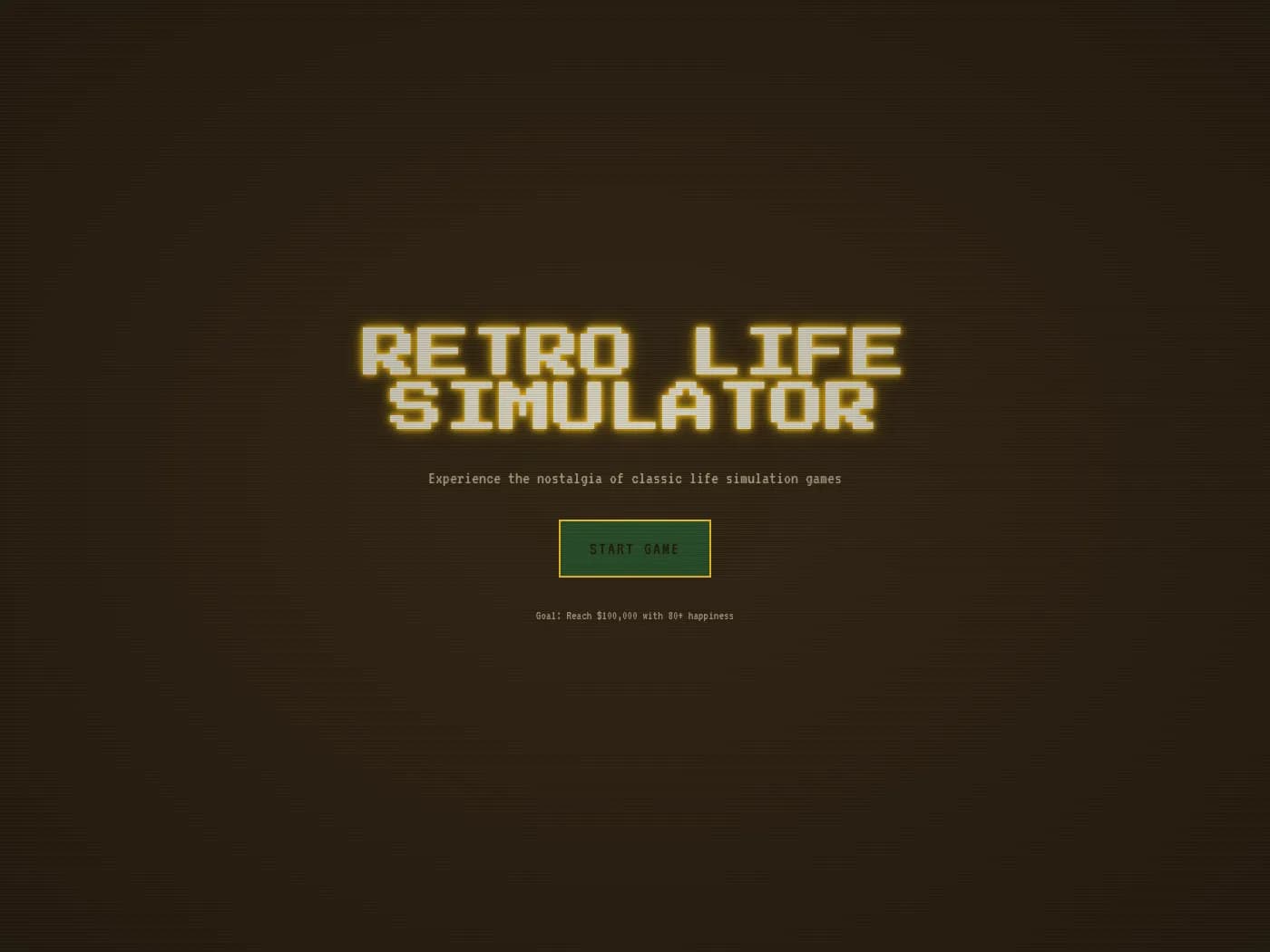 Retro Life Simulator