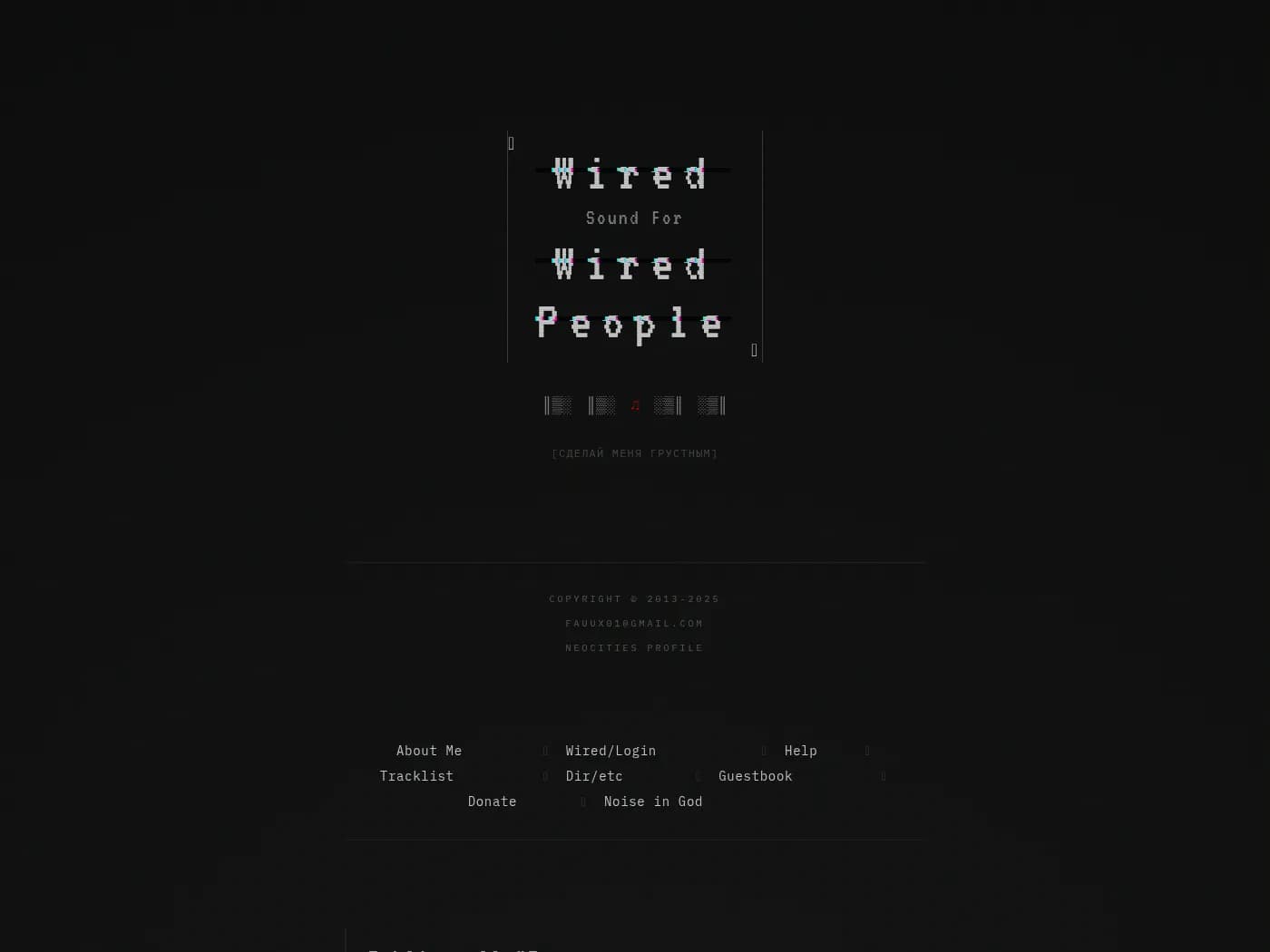 Fauux Retro Homepage