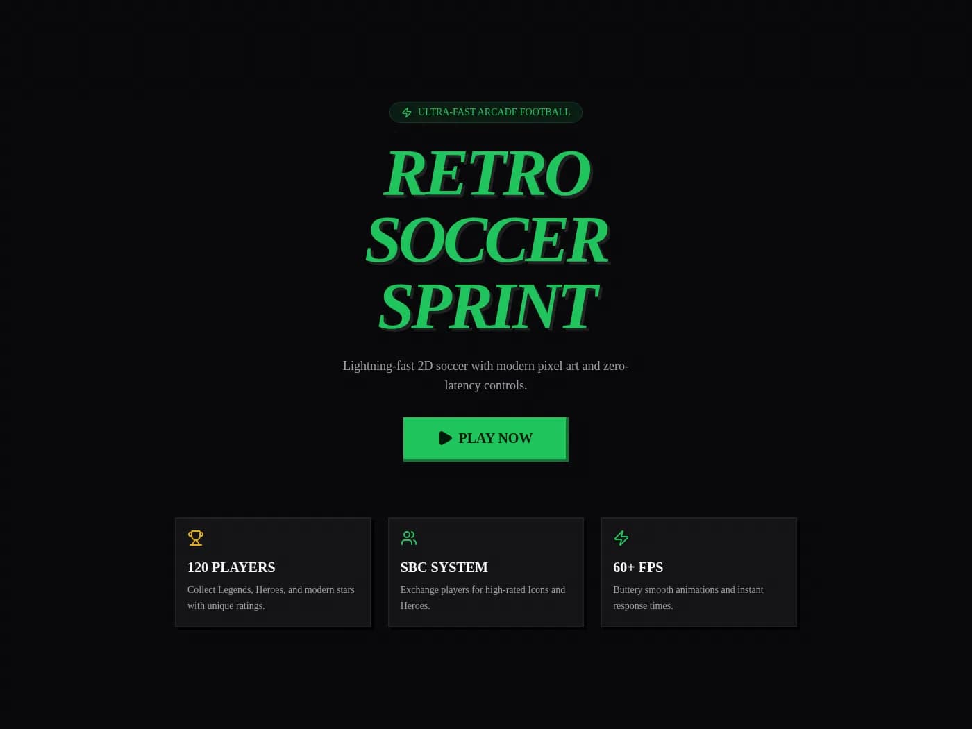 Retro Soccer Sprint