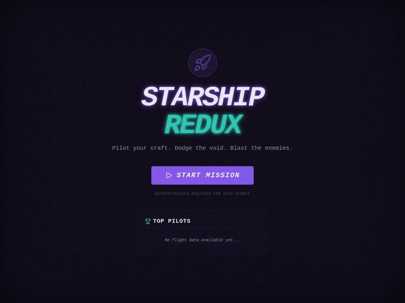 Retro Starship Game