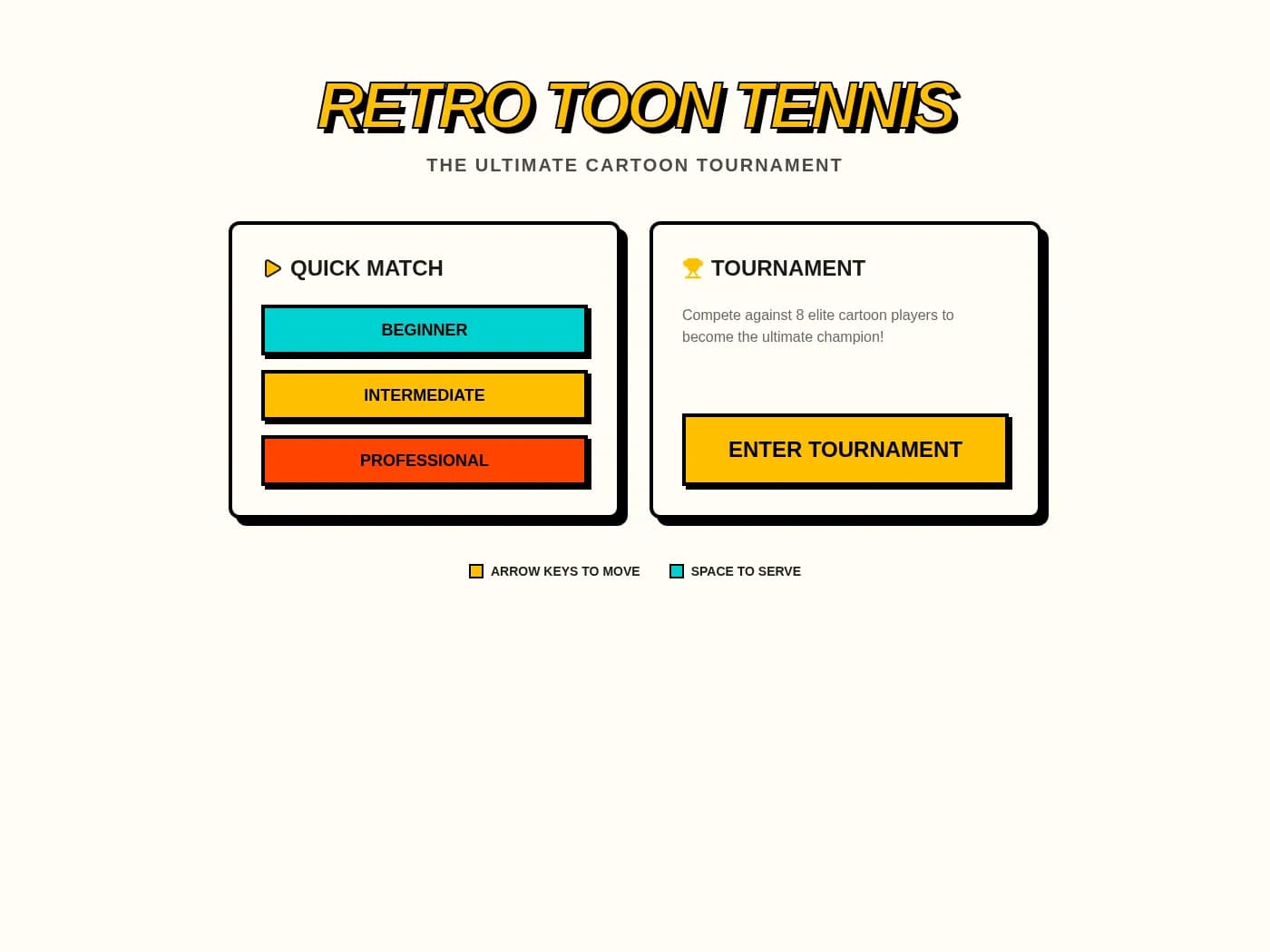 Retro Toon Tennis