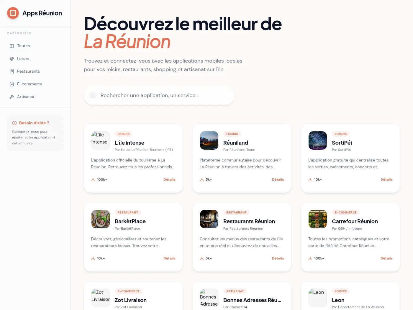 Réunion App Directory