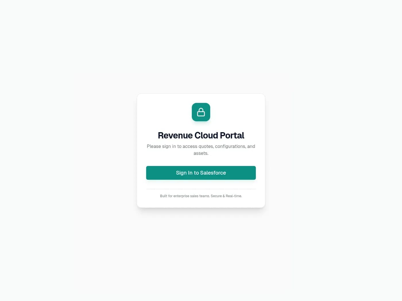 Revenue Cloud Portal