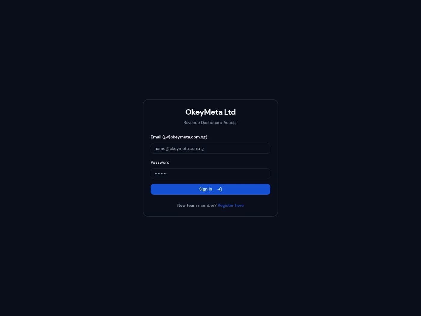 OkeyMeta Revenue Dashboard