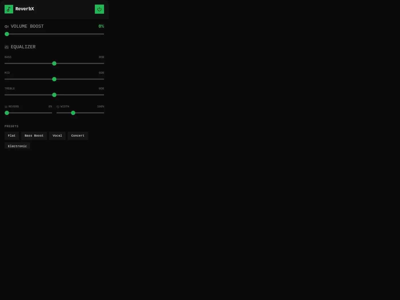 ReverbX Chrome Player