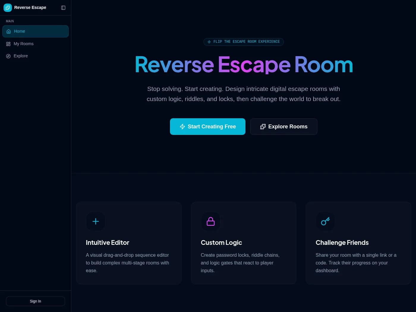 Reverse Escape Room