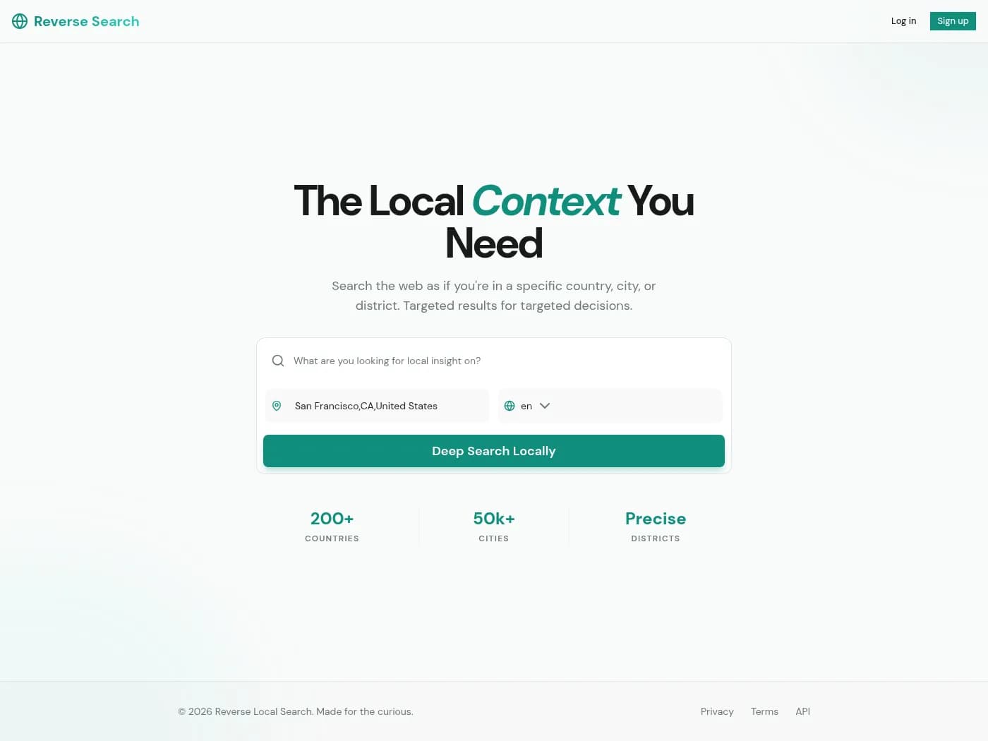 Reverse Local Search