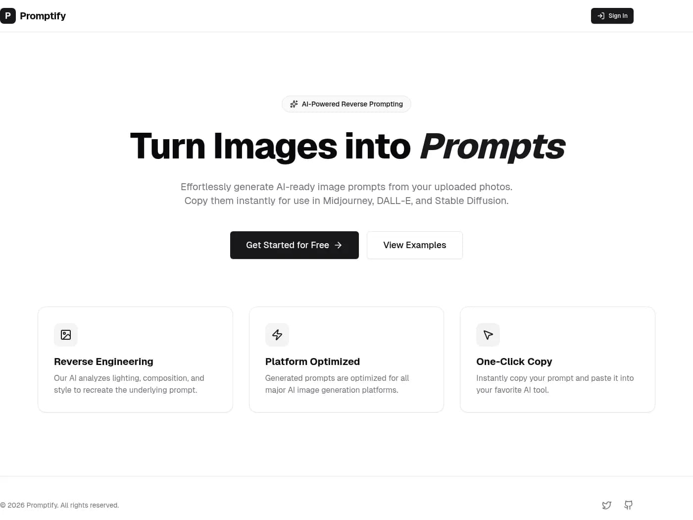 Promptify Image Reverse