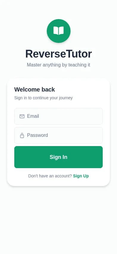 ReverseTutor MVP