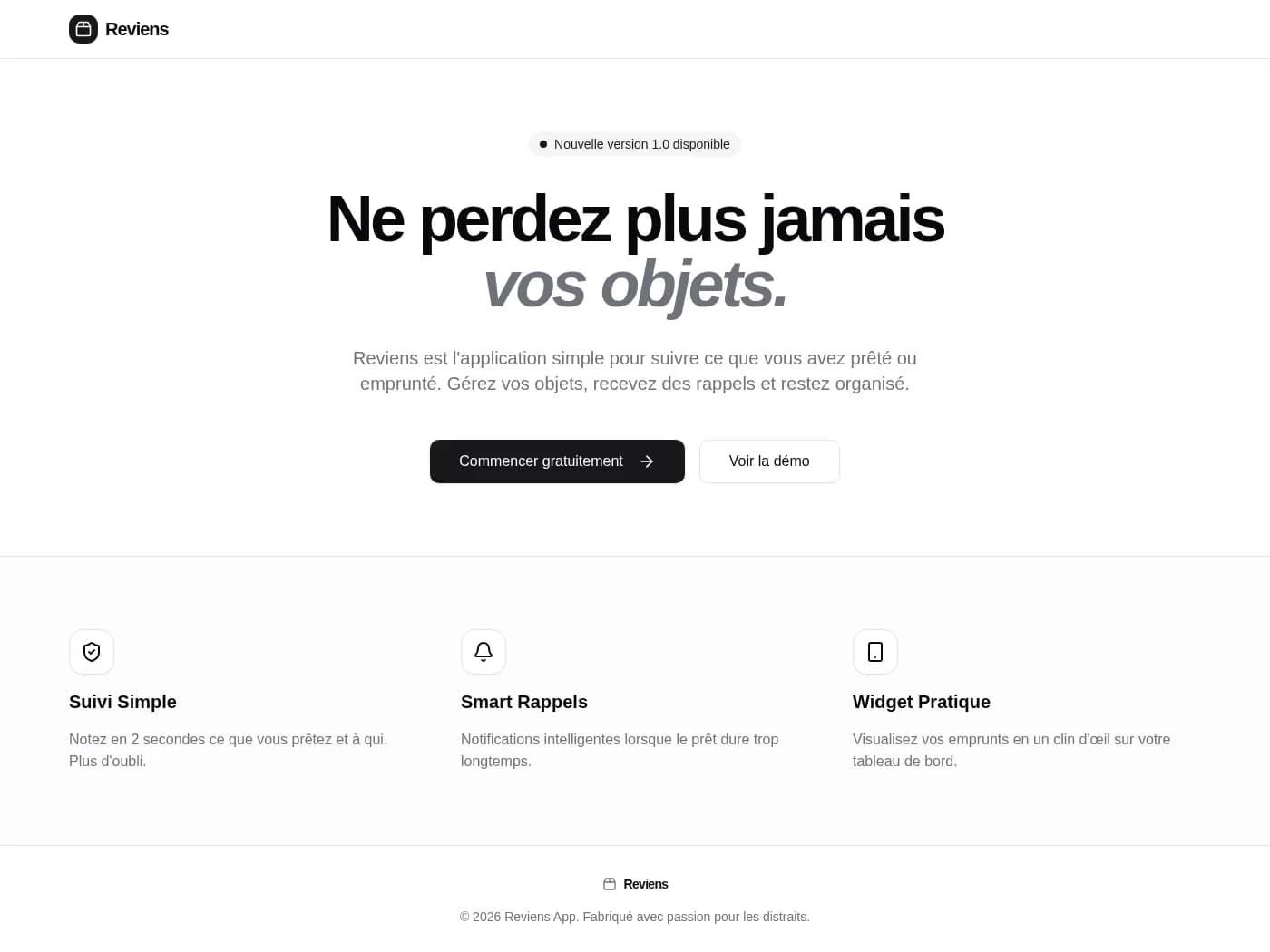 Reviens Loan Tracker