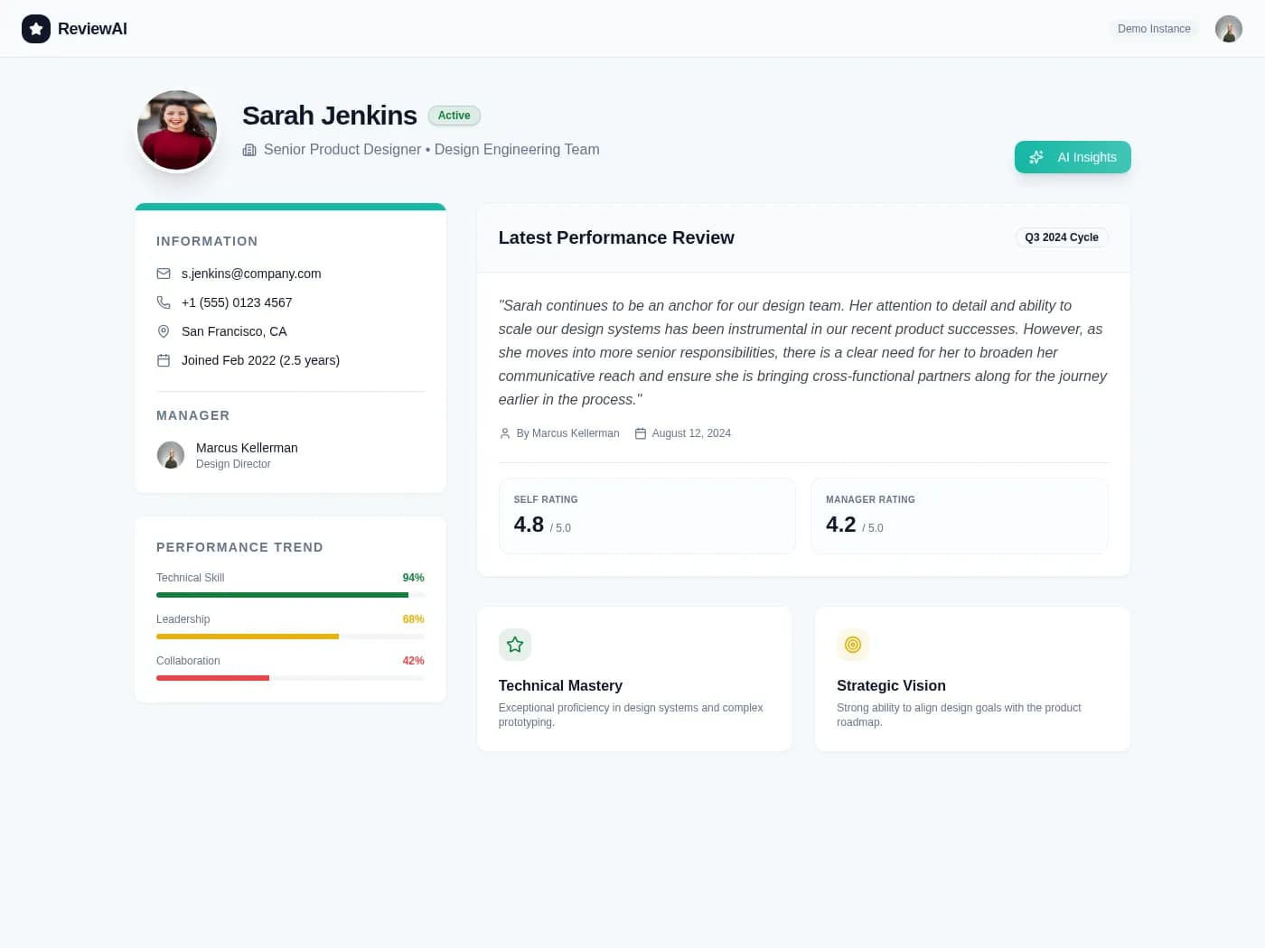 Insightful Employee Review AI