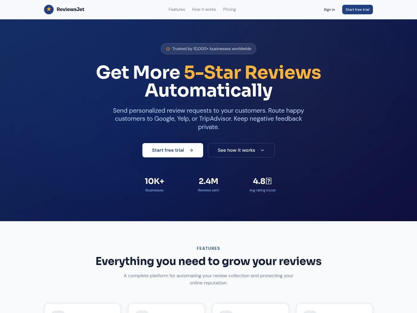ReviewsJet SaaS Platform