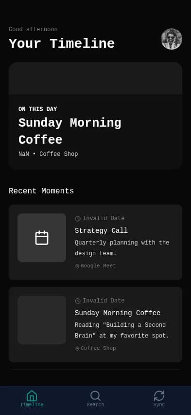 Rewind Memory App