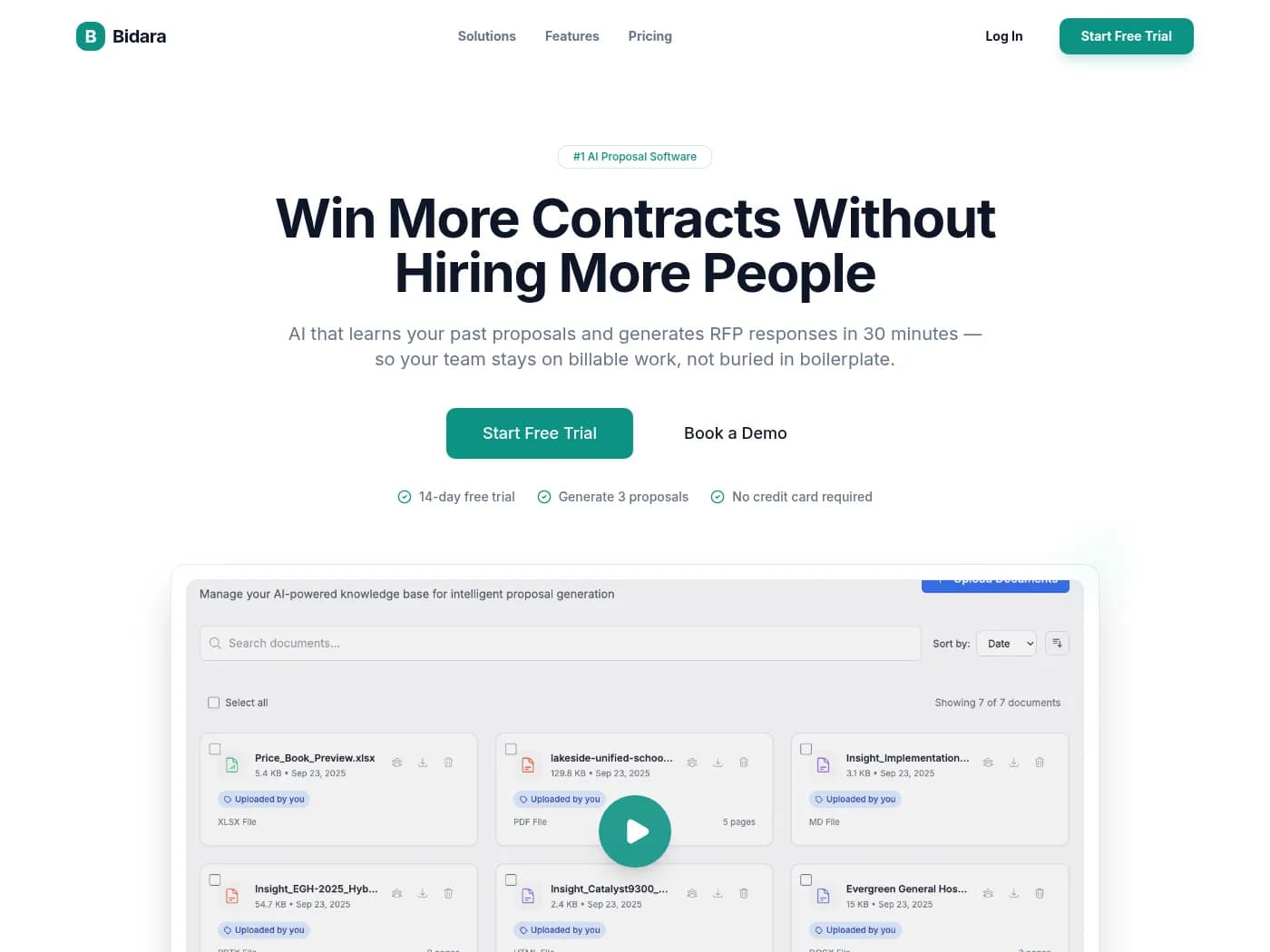 Bidara RFP Writer
