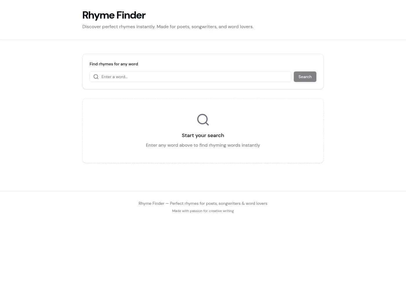 Rhyme Finder