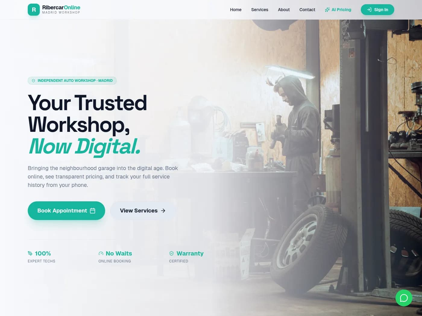RibercarOnline Landing Page