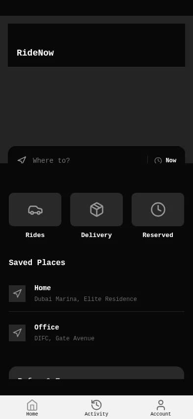 EZERide Booking App