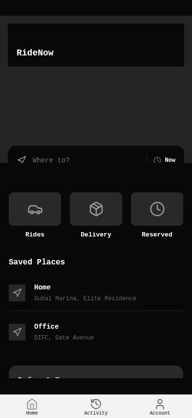 EZERide Booking App