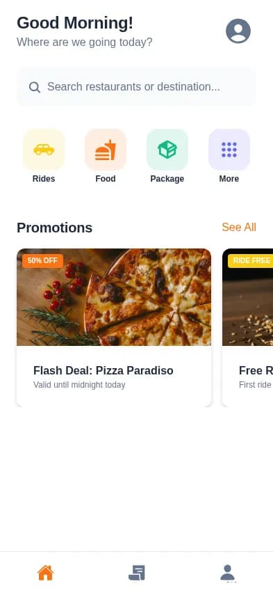 Ride & Food Delivery Hub