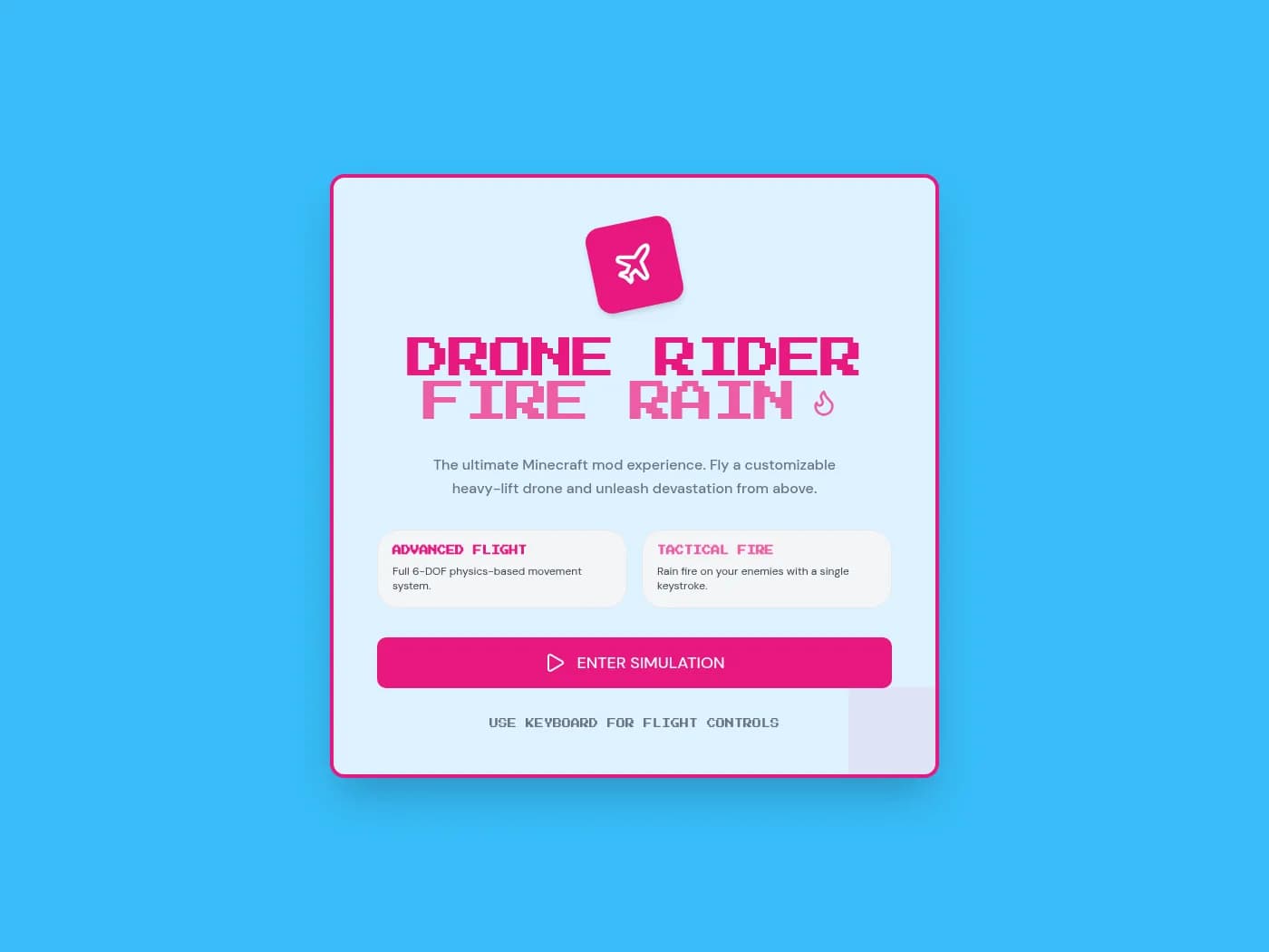 Rideable Drone MC Mod