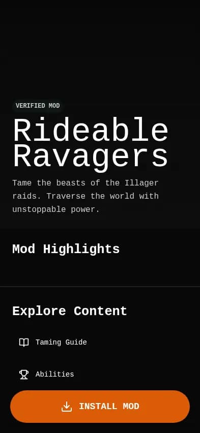 Rideable Ravagers Mod