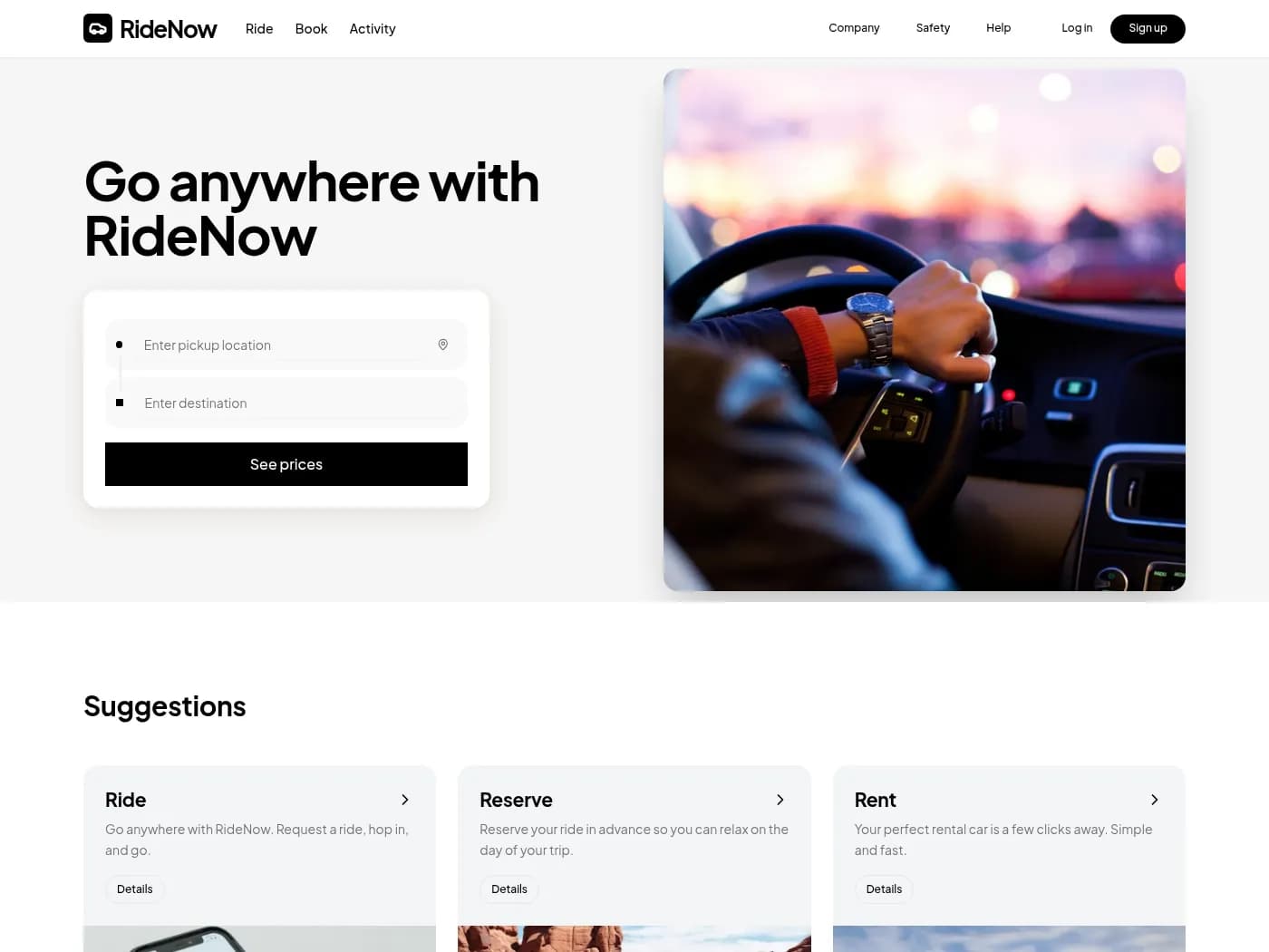 RideNow Website