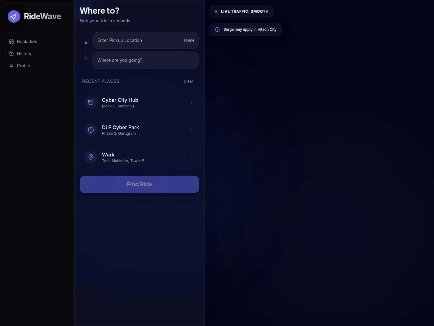 RideWave Web App