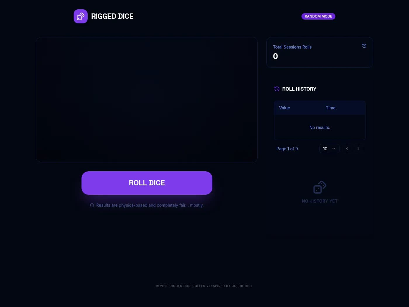 Rigged Dice Roller