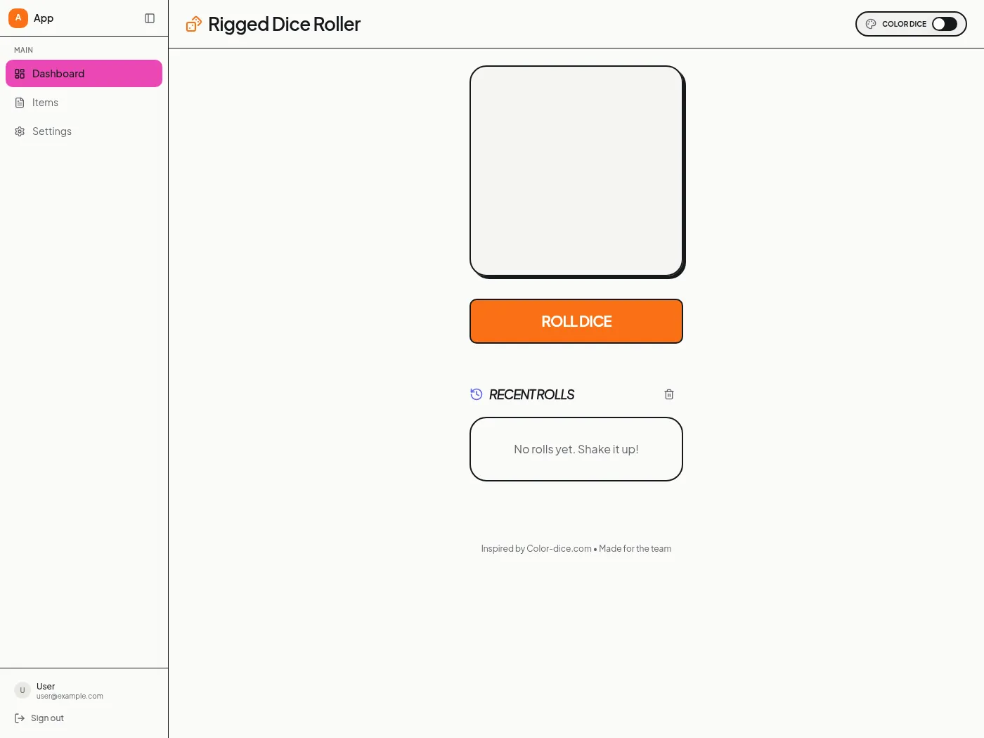 Rigged Dice Roller
