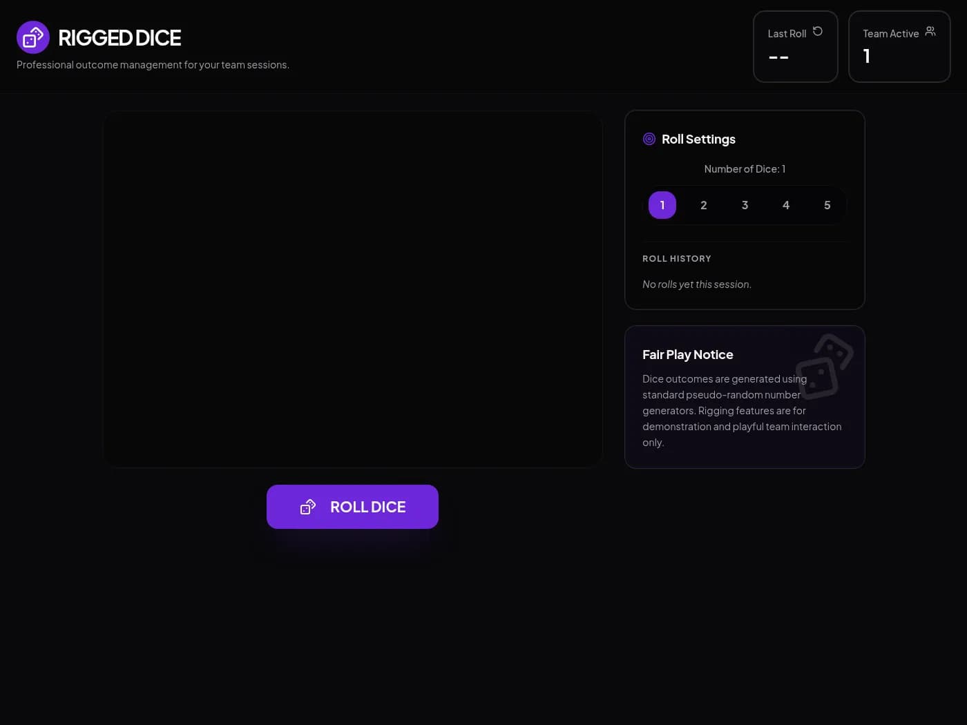 Rigged Dice Roller