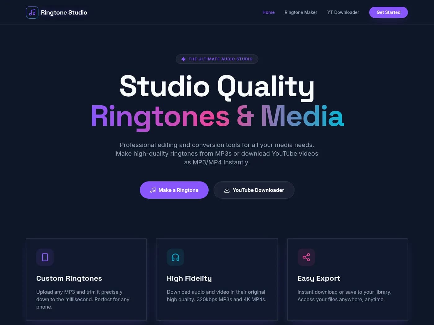 Ringtone Studio Web