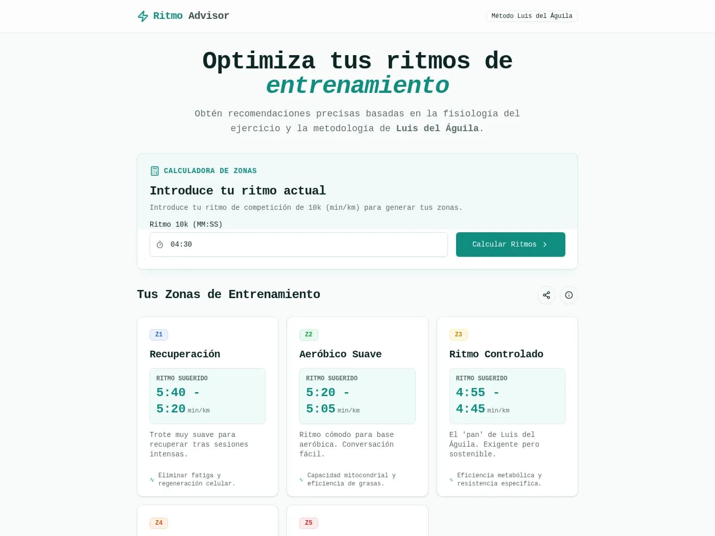Ritmo Training Advisor