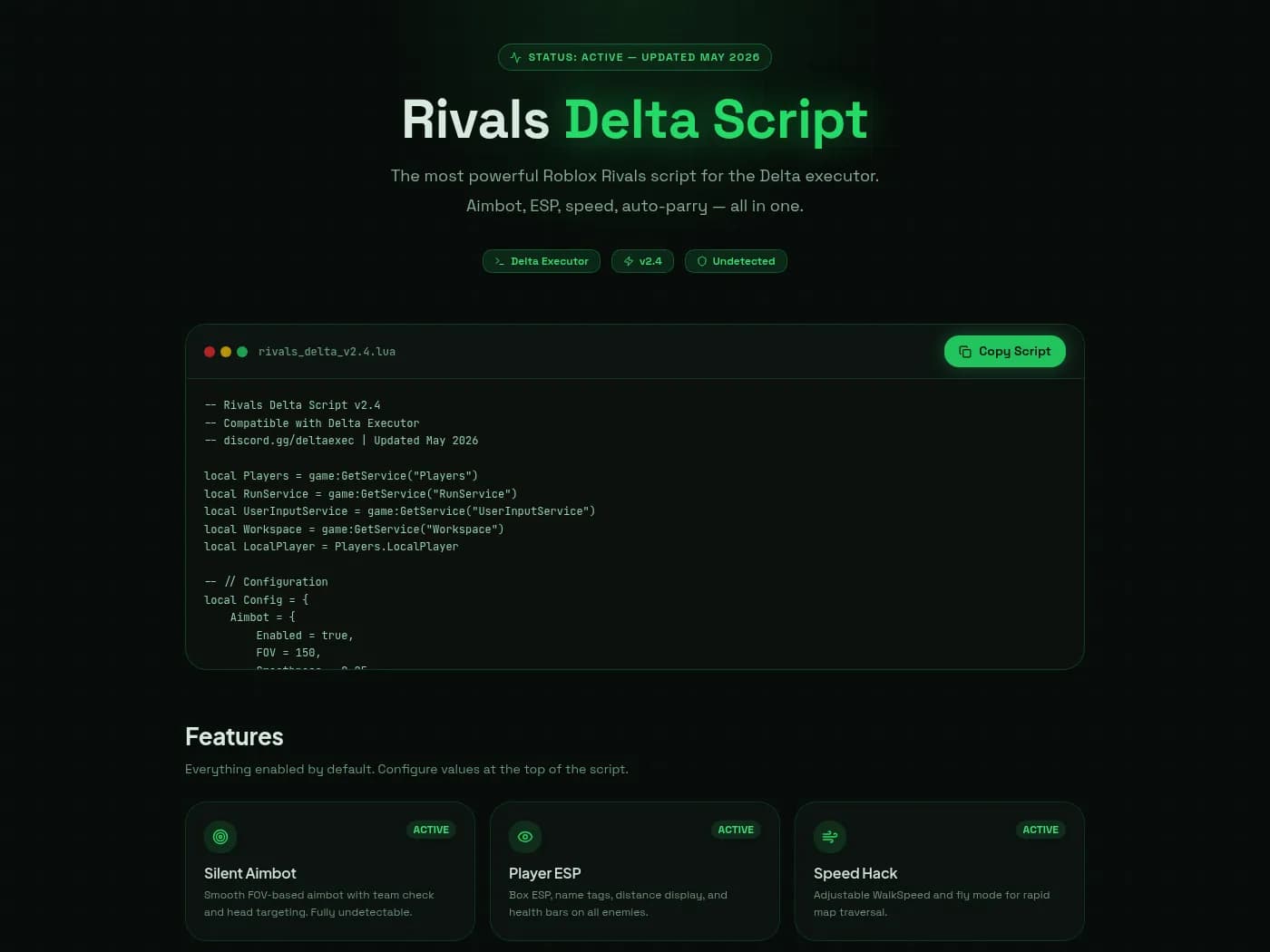 Rivals Roblox Executor Script