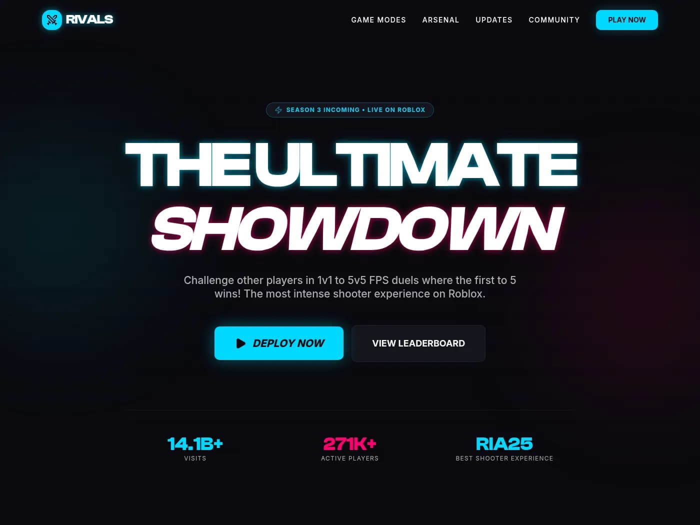 Rivals Game Web Portal