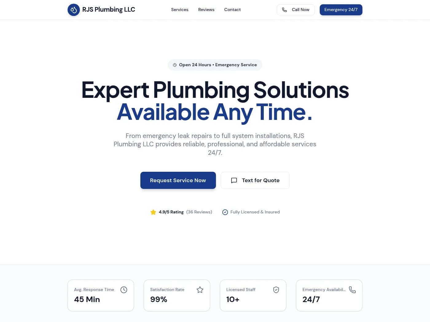 RJS Plumbing Website