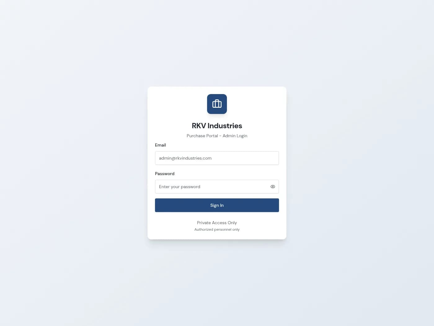 RKV Purchase Portal