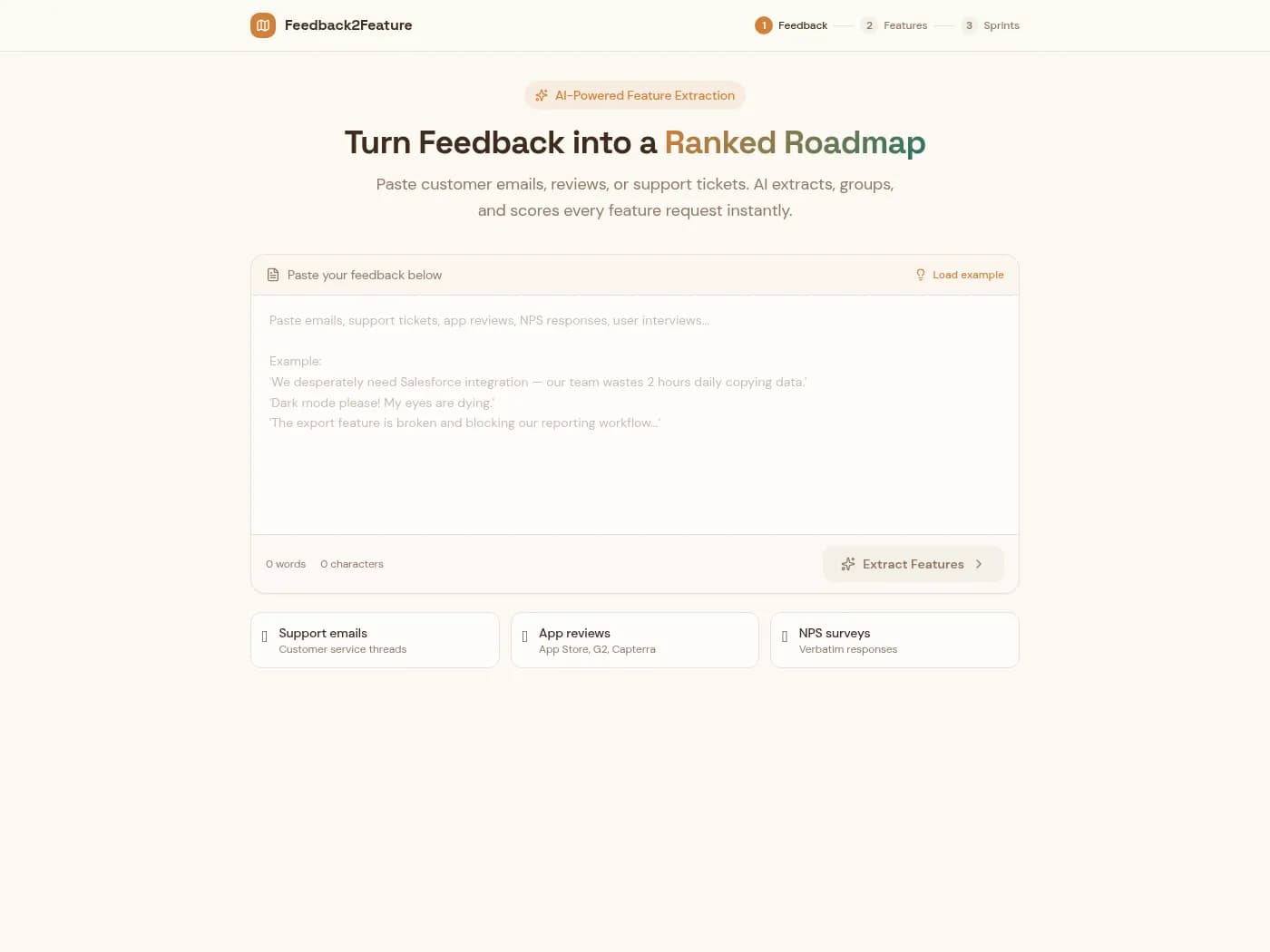 Feedback2Feature Roadmap